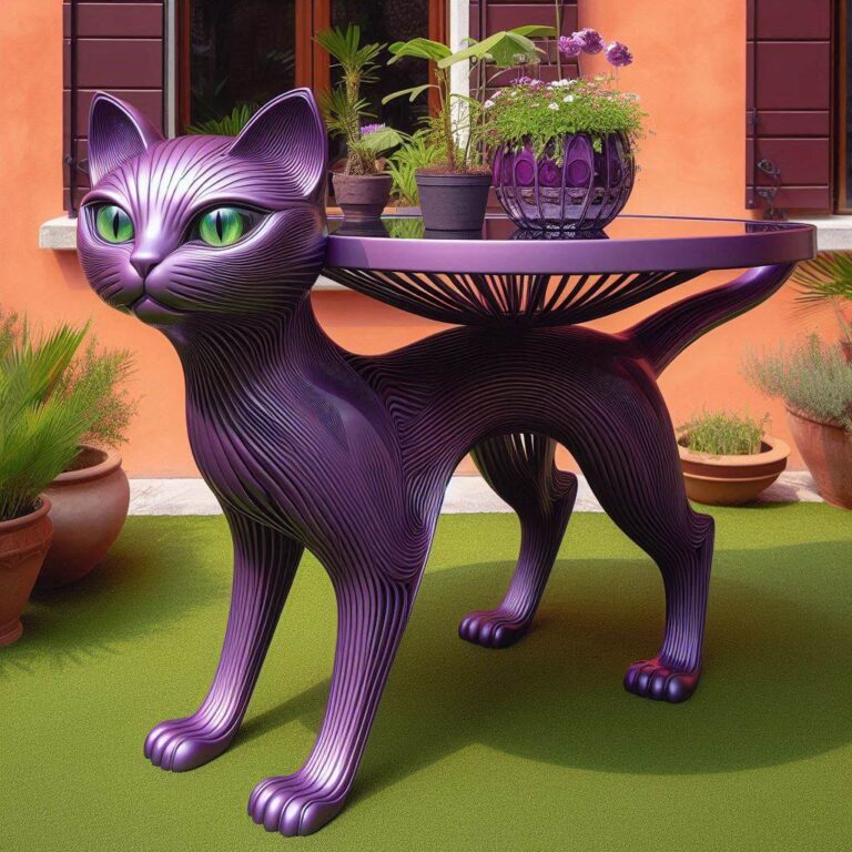 Enhance Your Garden with a Unique Cat-Shaped Table: Perfect for Outdoor ...