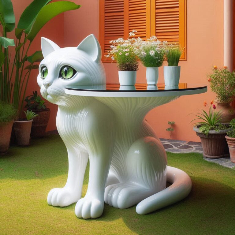 Enhance Your Garden with a Unique Cat-Shaped Table: Perfect for Outdoor ...
