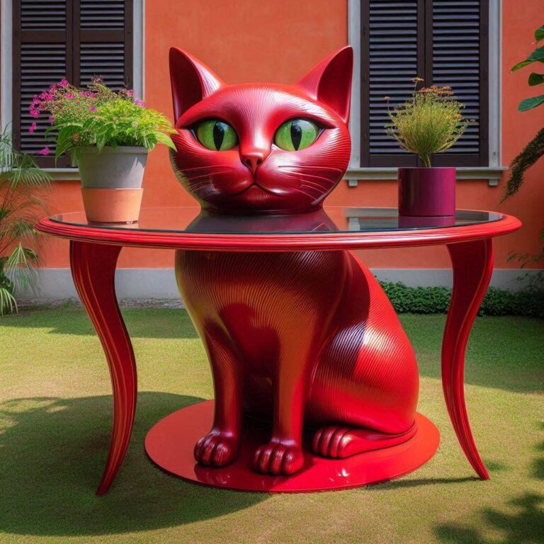 Enhance Your Garden with a Unique Cat-Shaped Table: Perfect for Outdoor ...