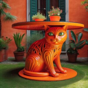 Enhance Your Garden with a Unique Cat-Shaped Table: Perfect for Outdoor ...