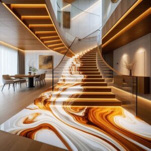 Transform Your Space with Stunning Epoxy River Stairs Designs - The ...