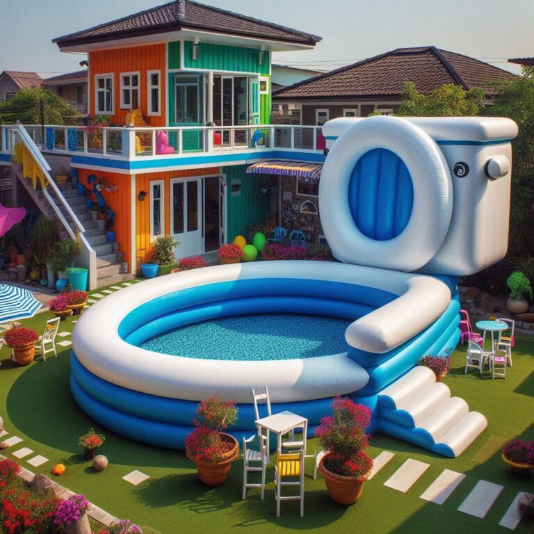 Unique Pool Design Ideas: Inflatable Toilet Pools Inspiration - The ...