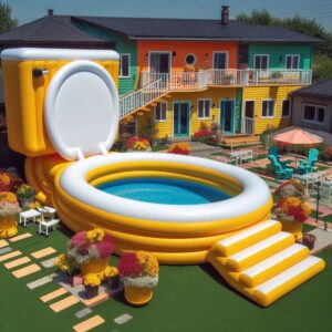 Unique Pool Design Ideas: Inflatable Toilet Pools Inspiration - The ...