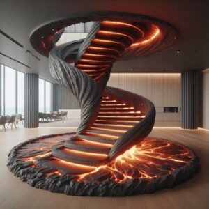 Lava Staircase: Combining Aesthetic Appeal with Functional Benefits ...