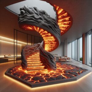Lava Staircase: Combining Aesthetic Appeal with Functional Benefits ...