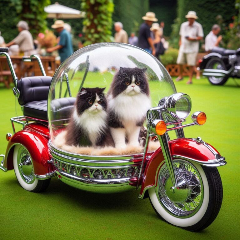 Discover the Ultimate Vintage Motorcycle-Inspired Cat Stroller for ...