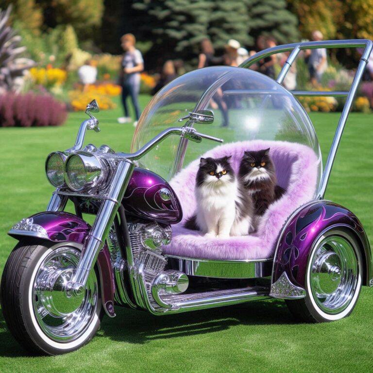Discover the Ultimate Vintage Motorcycle-Inspired Cat Stroller for ...
